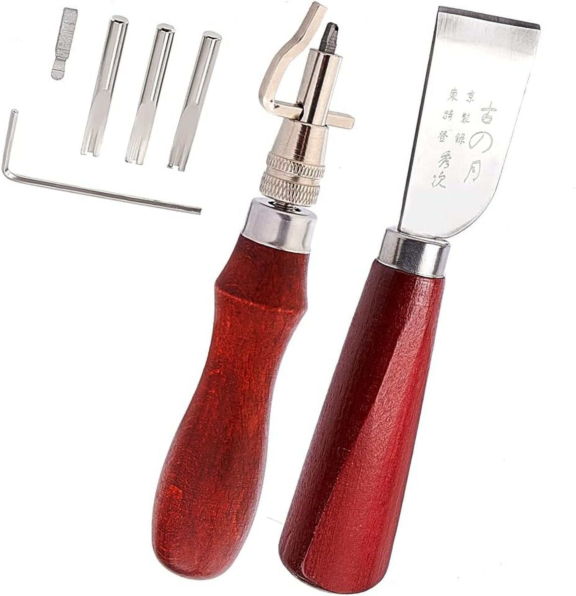 Adjustable Leather Stitching Groover Carbon Steel Leather Skiving Knife ...