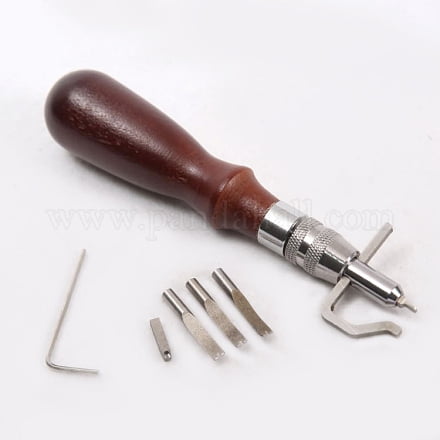 Adjustable Leather Stitching Groover Sew Crease Leather Carving Cutting ...