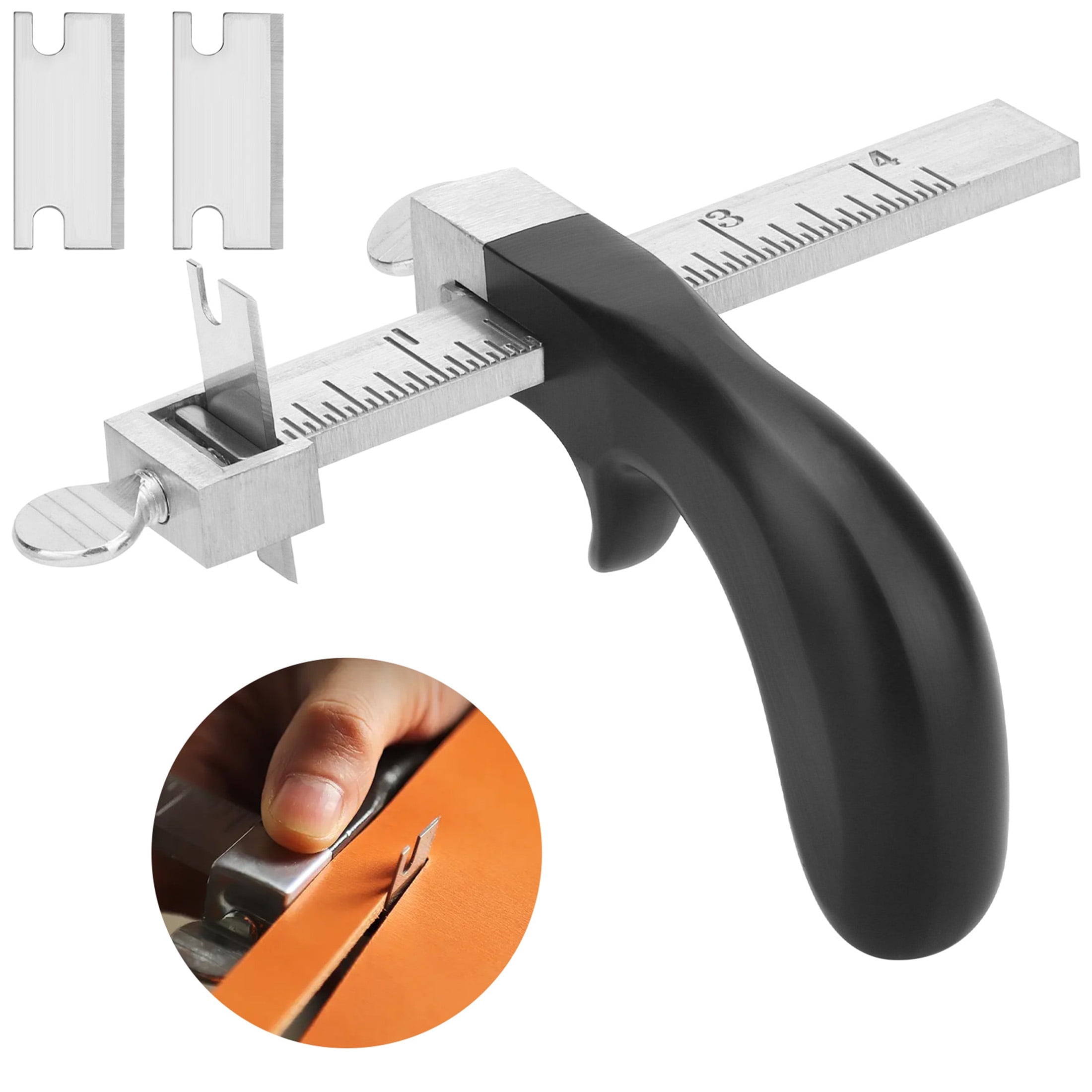 Adjustable Leather Strap Cutter Tool, EEEkit DIY Leathercraft Cutting ...