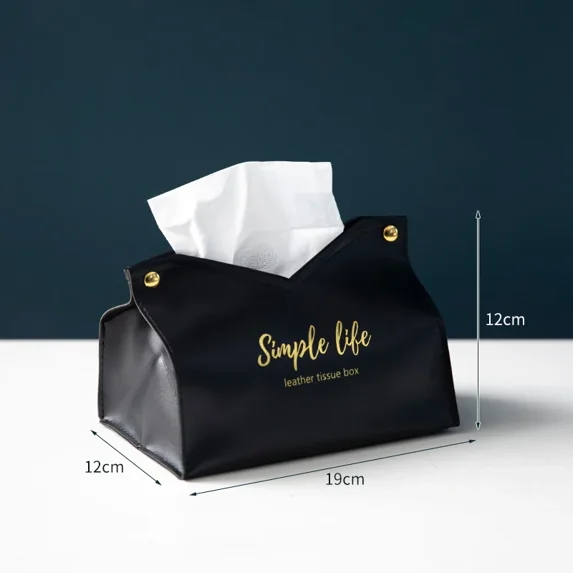 Adjustable Leather Tissue Box Napkin Holder with Car Tissue Box Home ...