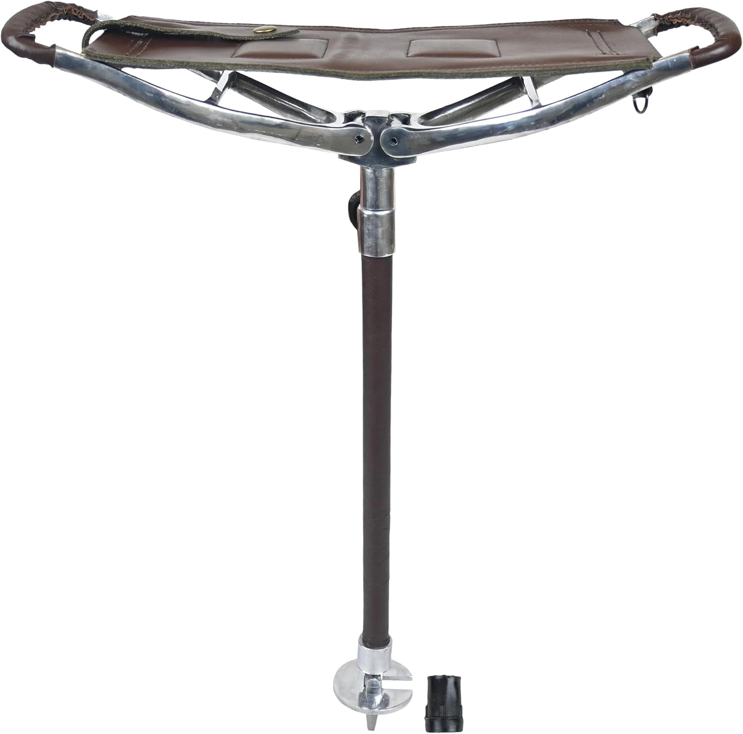 Adjustable Leather Walking Stick Seat Outdoor Shooting Sticks Spectator ...