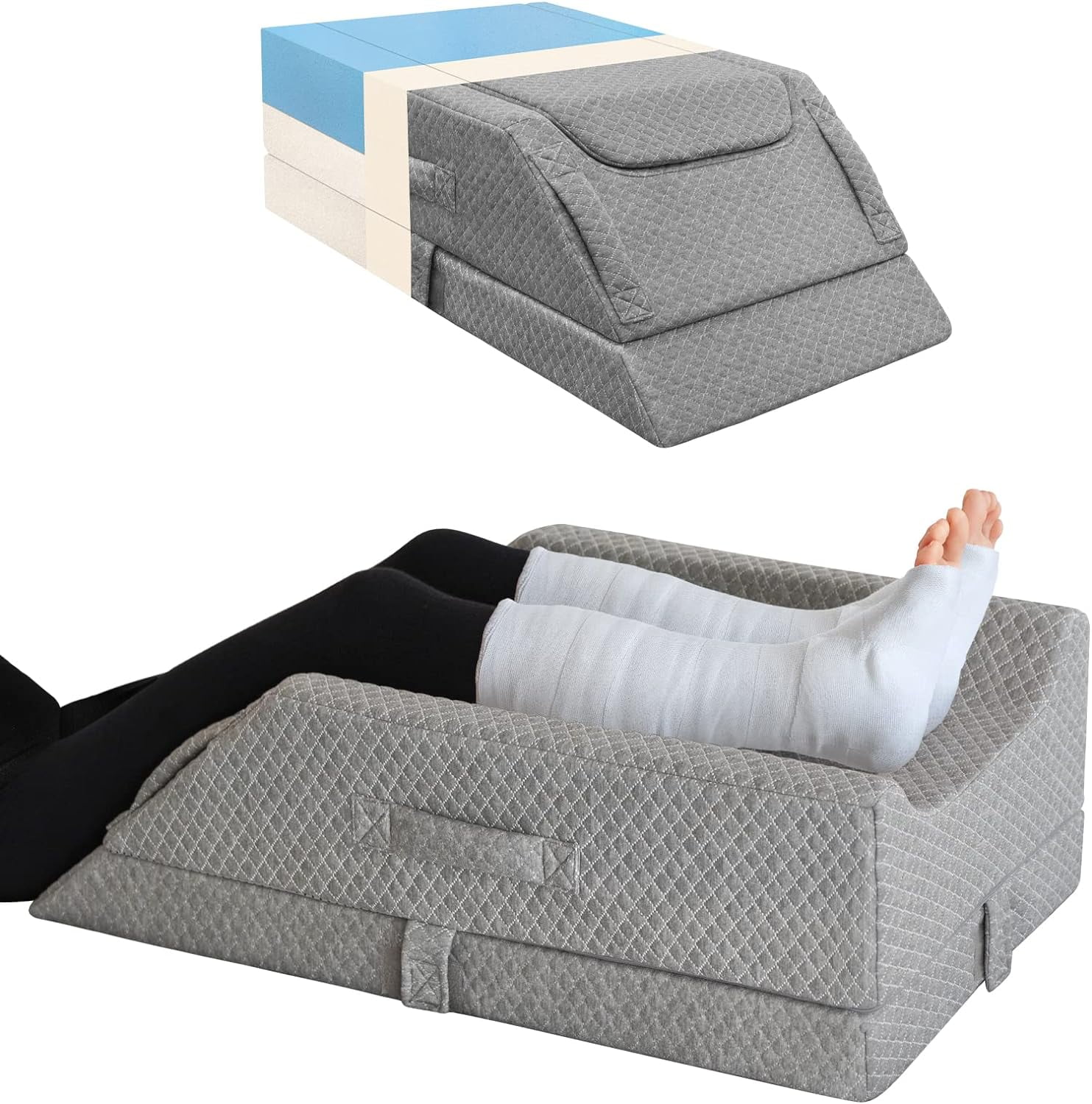 Adjustable Leg Elevation Pillows for Swelling After Surgery, Cooling ...