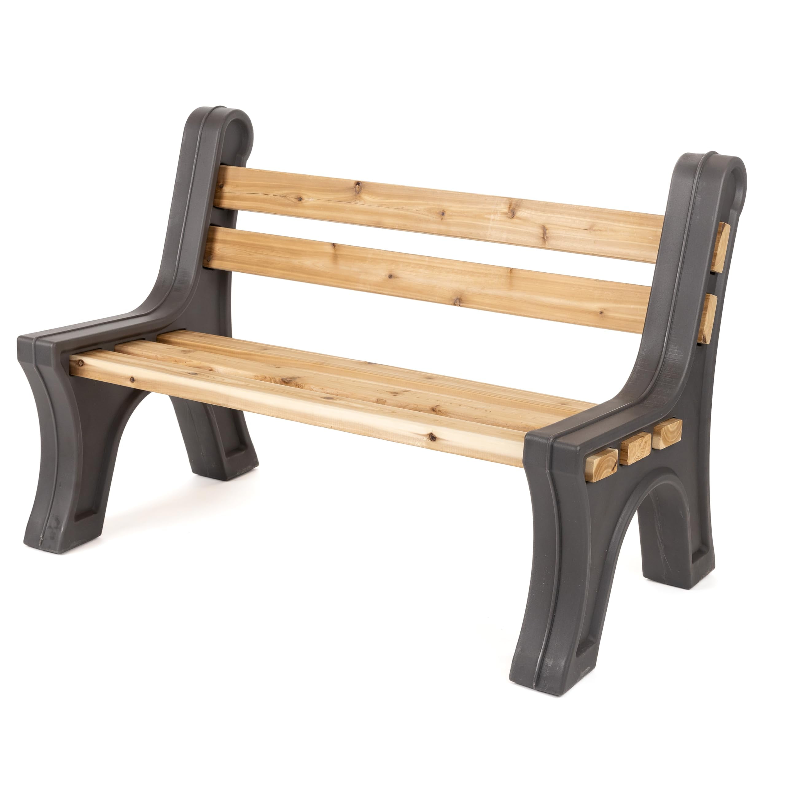 Adjustable Length Bench Ends with Ergonomic Backrest, Indoor Outdoor ...