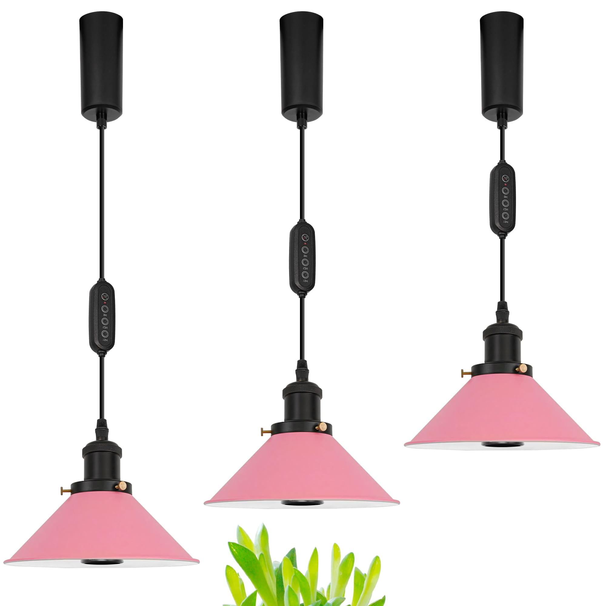 Adjustable Length J-Type Track Light Pendants with Timer Cord, 4500K ...