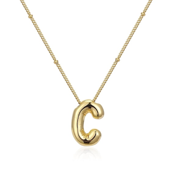 Adjustable Letter Necklace with Playful Pendant Design Alloy Jewelry ...