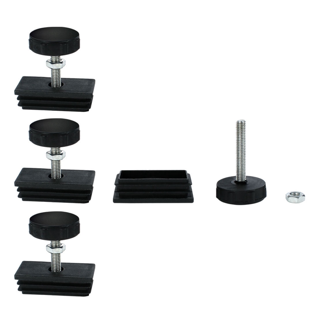 Adjustable Leveling Feet 30 x 60mm Tube Inserts Furniture Table Glide 4 ...
