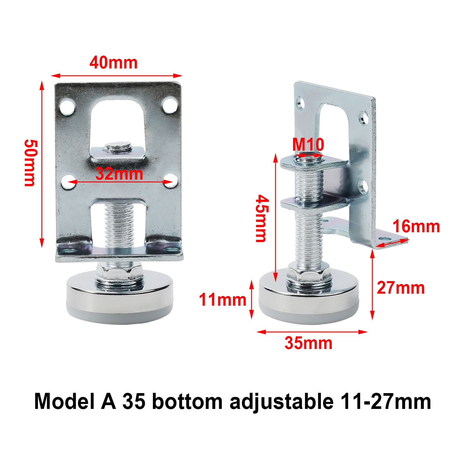 Adjustable Levelling Feet Heavy Duty Height Adjusters Furniture ...