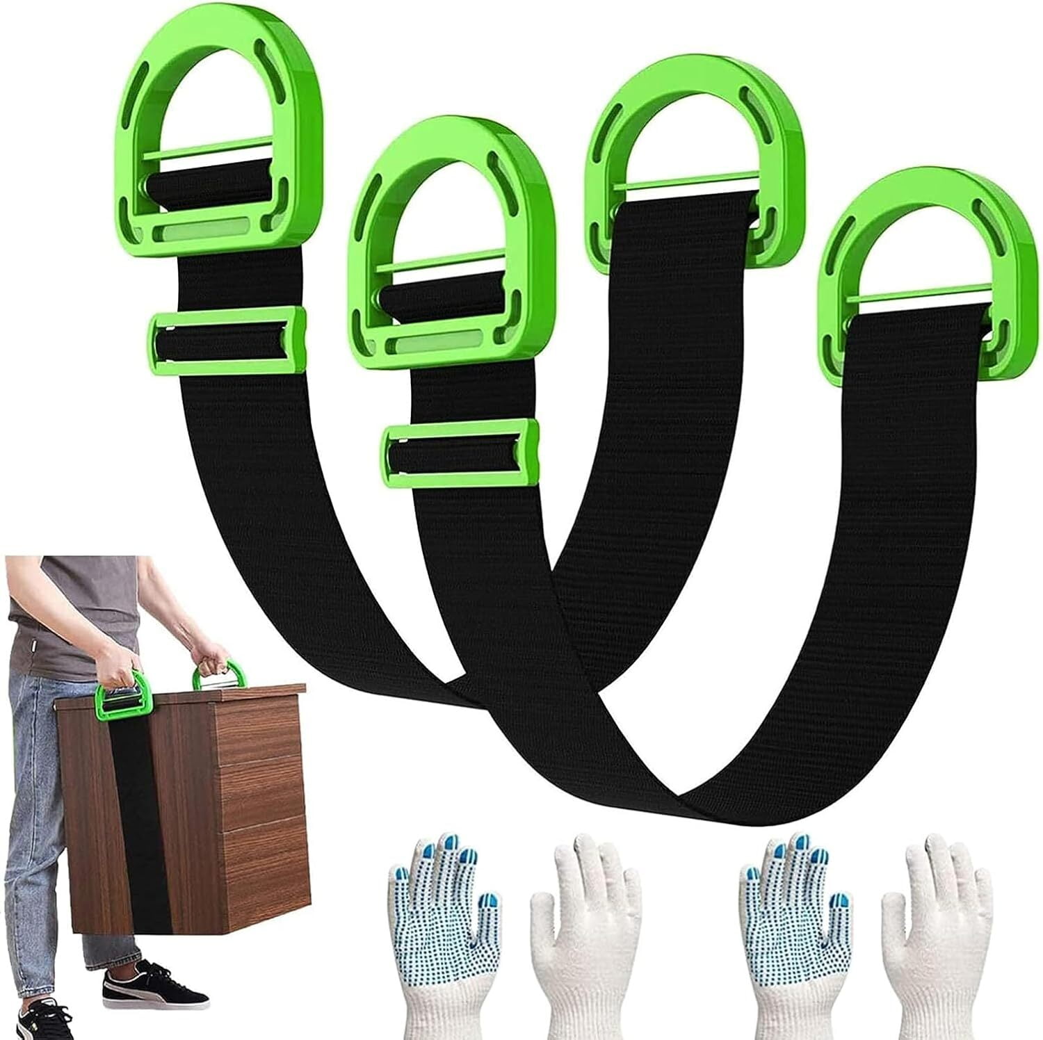 Adjustable Lifting Moving Straps, Furniture Moving Straps Support up to ...