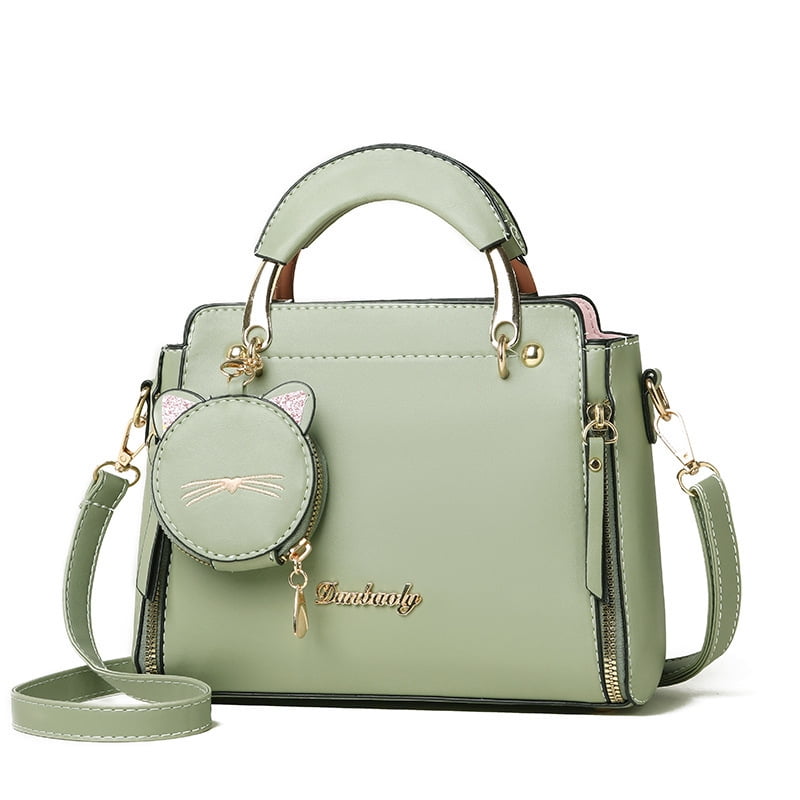Adjustable Light Green Crossbody Bag With A Cat Pendant - Walmart.com