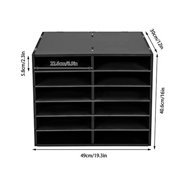 AdirOffice Wooden Adjustable Literature Organizer, 12 Compartment ...