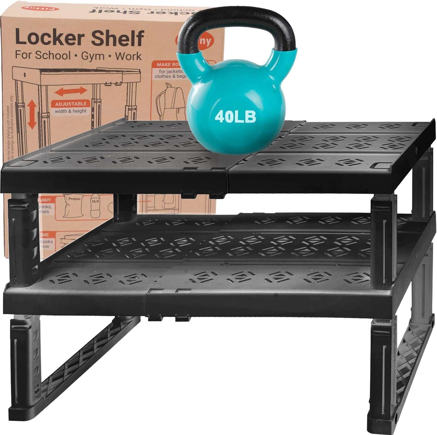 Adjustable Lokcer/Cabinet Organizer Shelf， Adjustable Width and Height ...