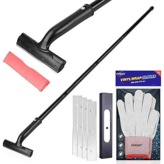 Adjustable Long Handle Scraper | 15-58" Pole & 6 Blades | for Paint ...