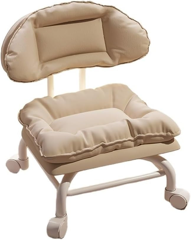 Adjustable Low-Height Ottoman Footrest with Universal Wheels and ...