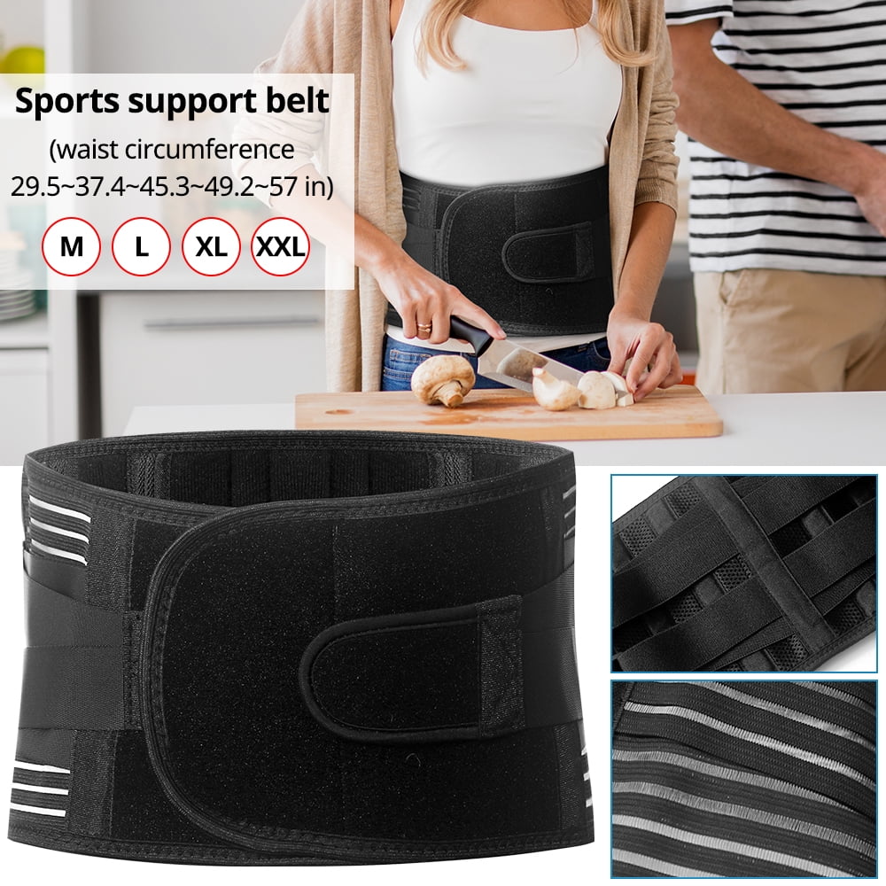Adjustable Lumbar Support Belt Lower Back Brace Posture Corrector Waist ...