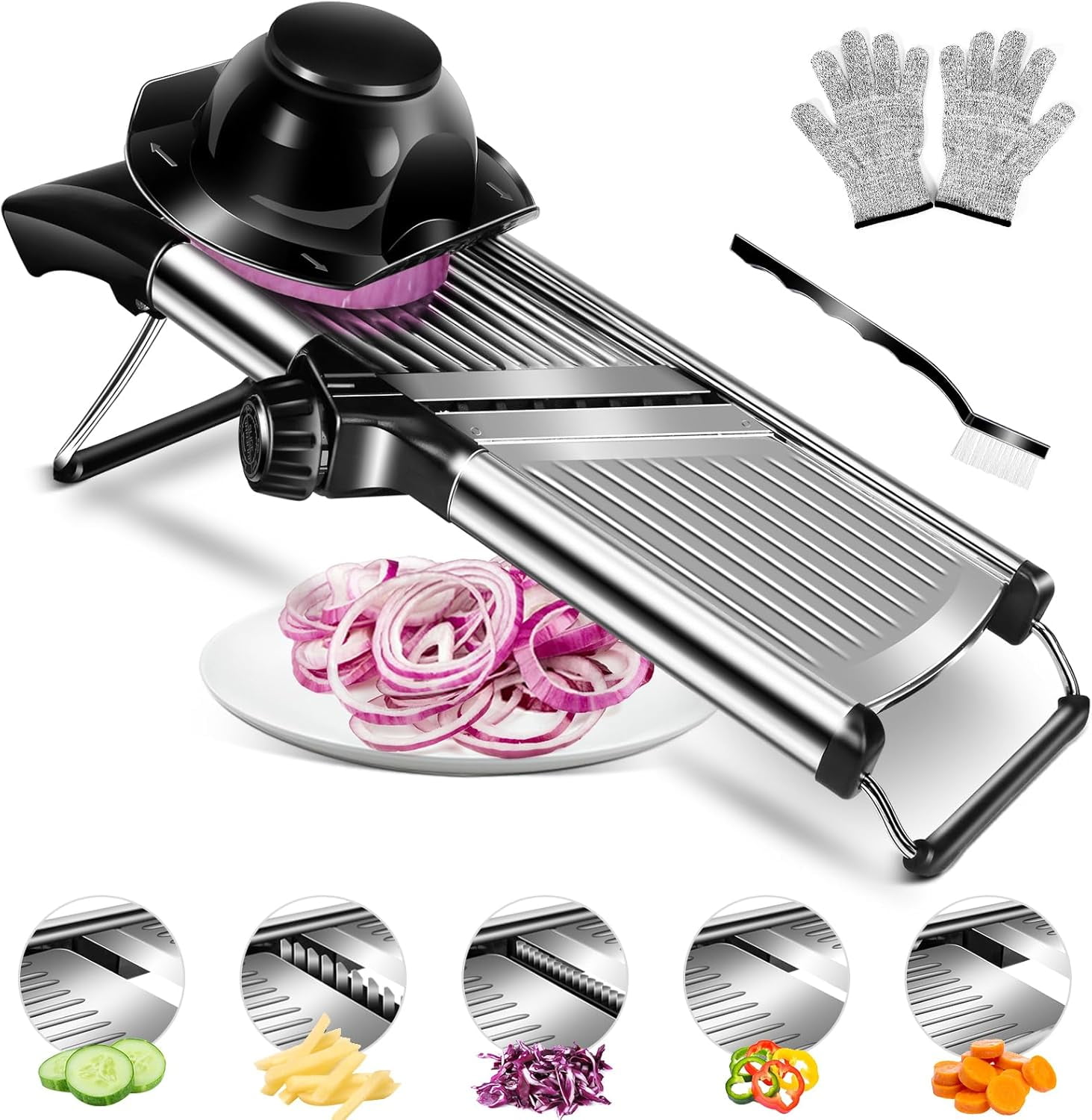 Adjustable Mandoline Food Slicer,Vegetable Slicer Fruit Cutter ...