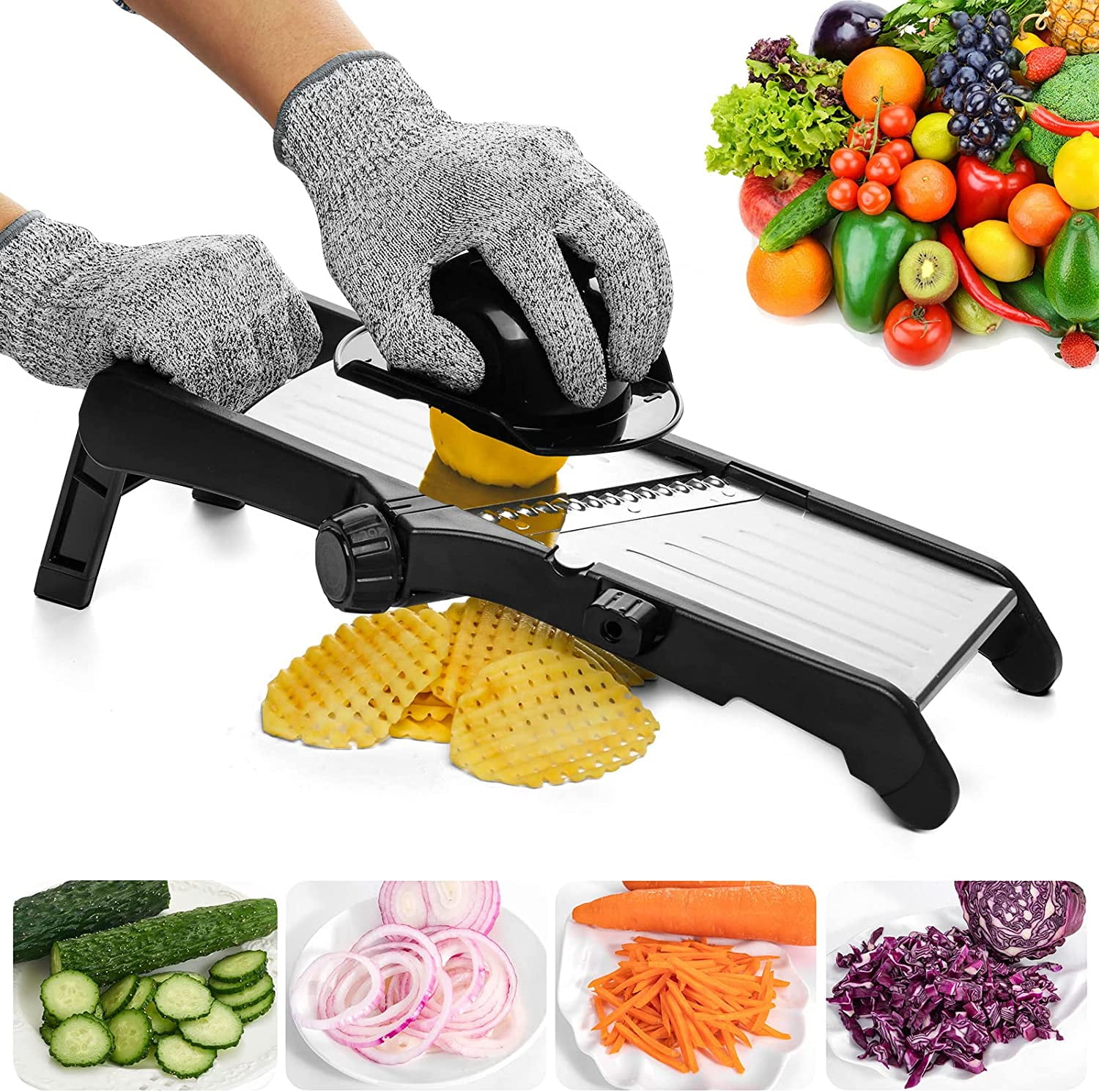 Adjustable Mandoline Slicer, Mandoline Slicer for Kitchen, Mandolin ...
