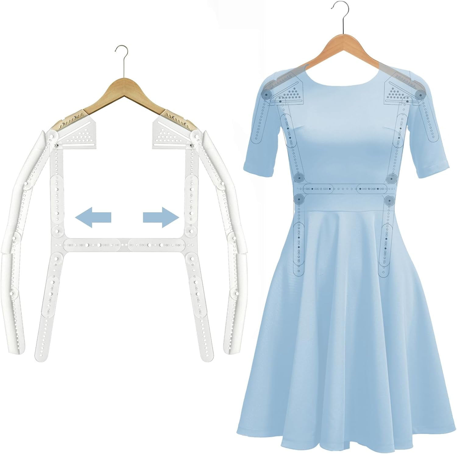Adjustable Mannequin Torso Clothing Display Hanger, Detachable Non-Slip ...