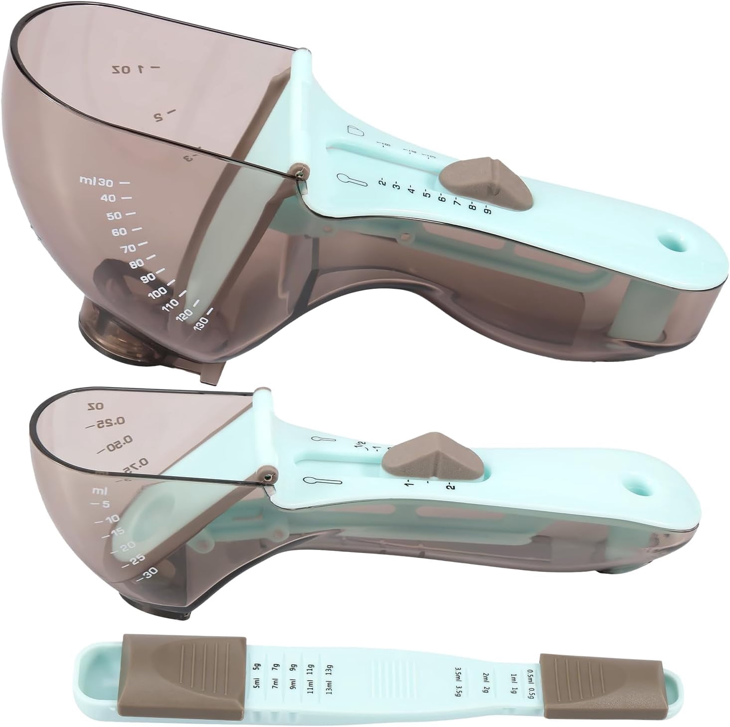 Adjustable Measuring Spoons Set, All in One Measuring Spoons, 3 Sizes ...