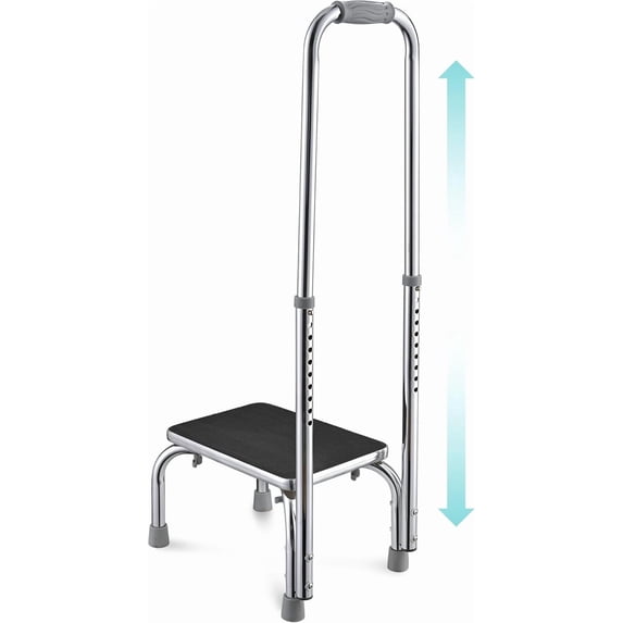 Adjustable Medical Step Stool with Handle 10 Level Adjustable 32"-39 ...