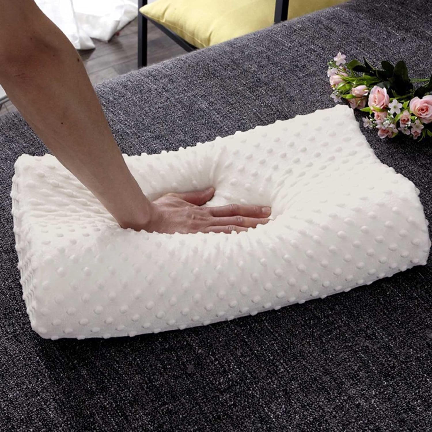 Adjustable Memory Foam Pillow for Sleeping – Orthopedic Contour Side ...
