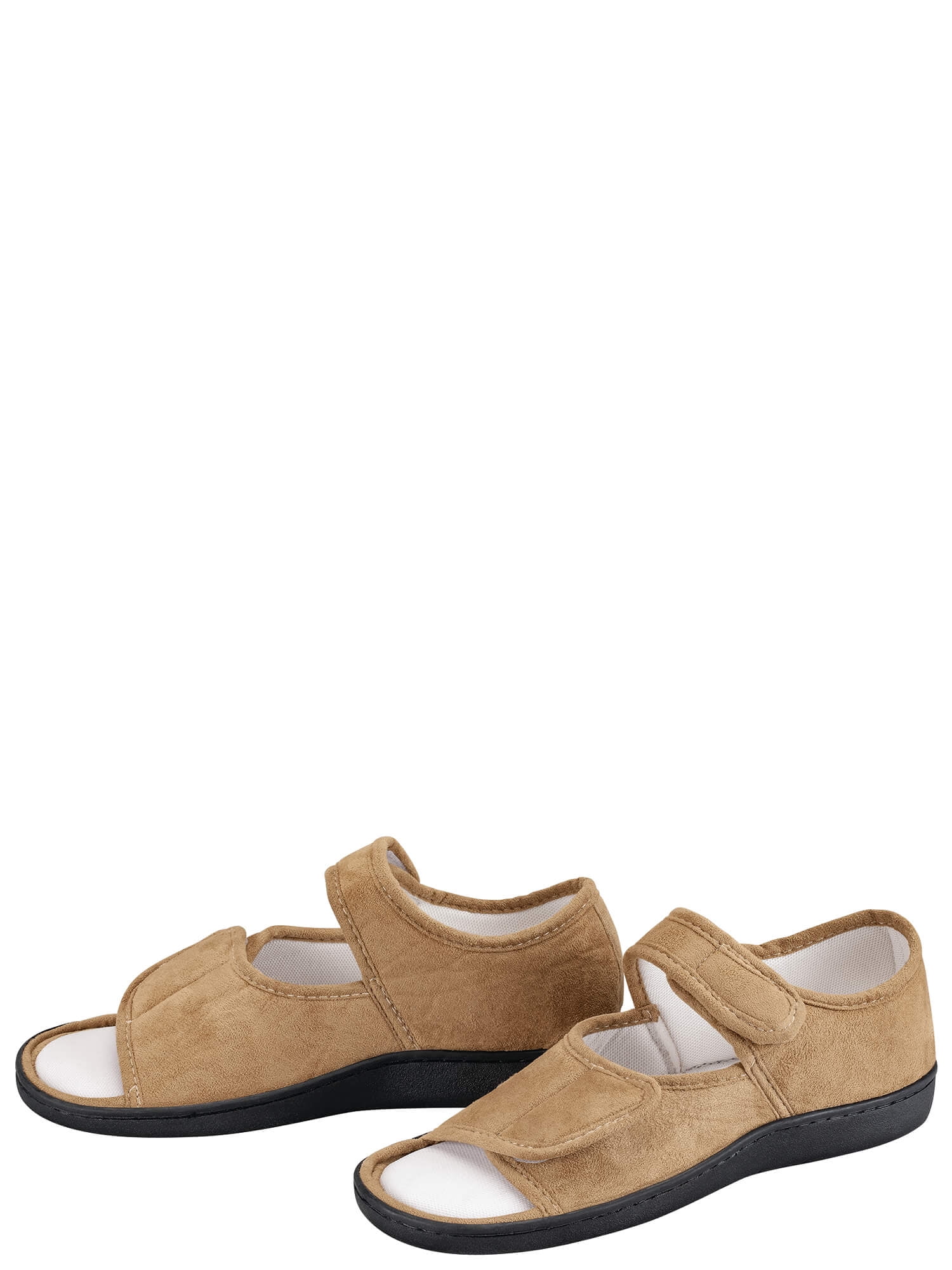 Adjustable Memory Foam Slippers, Hook and Loop Adjustable Closure ...