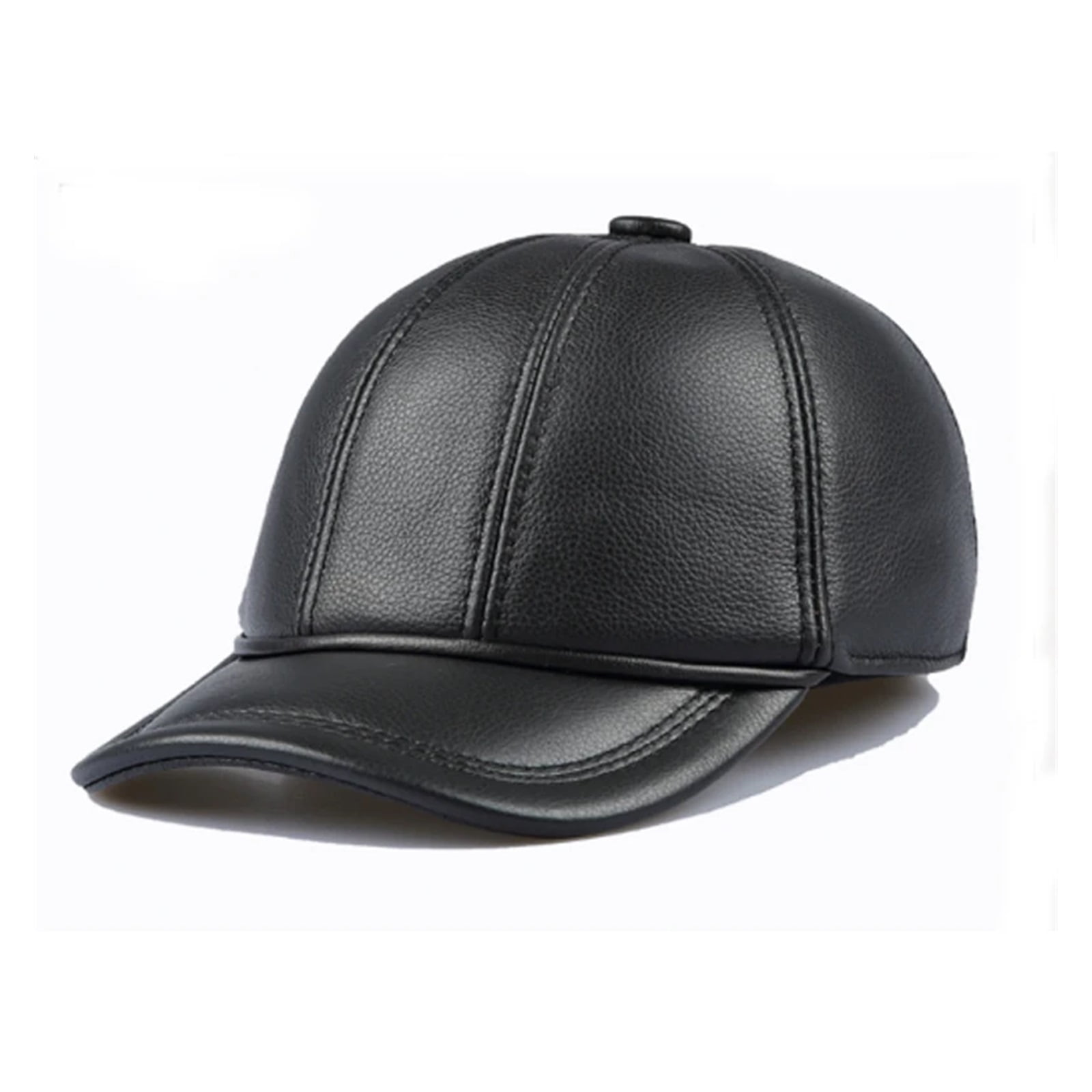 Adjustable Men Real Leather Baseball Caps Sheepskin Men Youth Duck ...