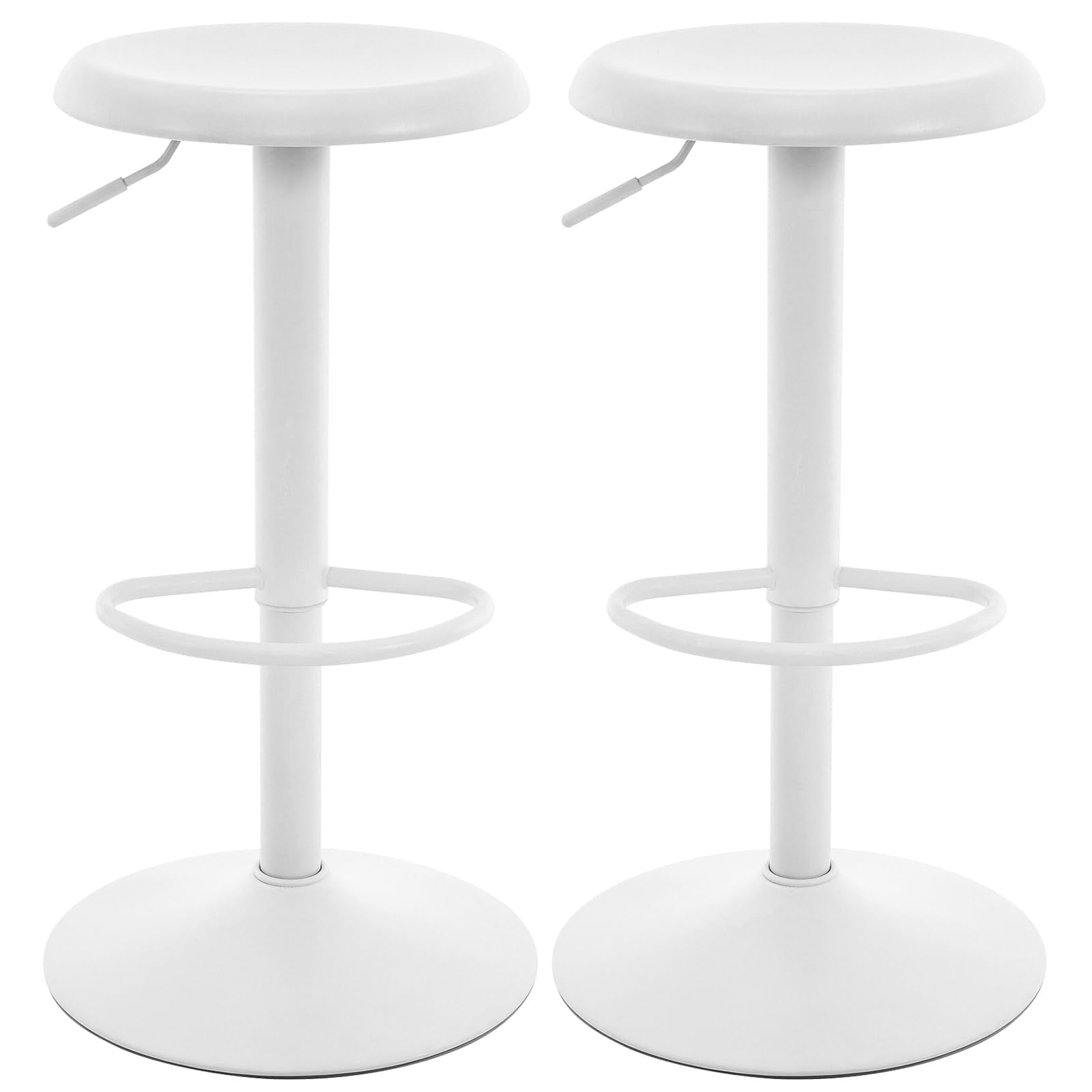 Adjustable Metal Bar Stools Set of 2, 360 Swivel Round Bar Stool ...