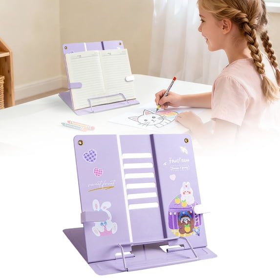 Adjustable Metal Book Stand and Reading Rest, Book Holder with Page ...