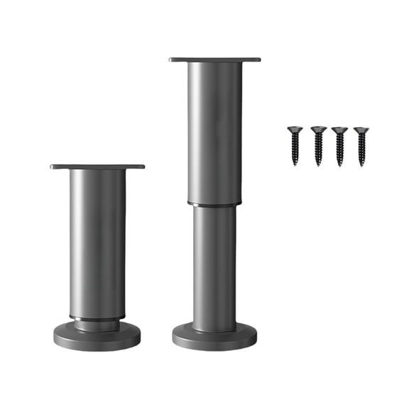 Laikoutd 2 Set Height Adjustable Metal Furniture Legs with Anti Slip ...