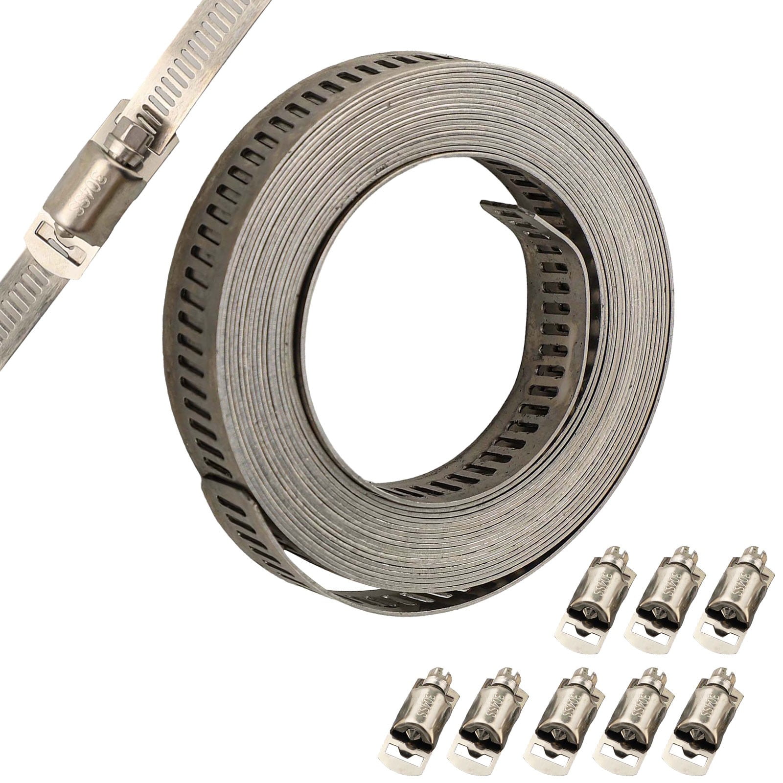 Adjustable Metal Strap Hose Clamps with Comprehensive Installation ...