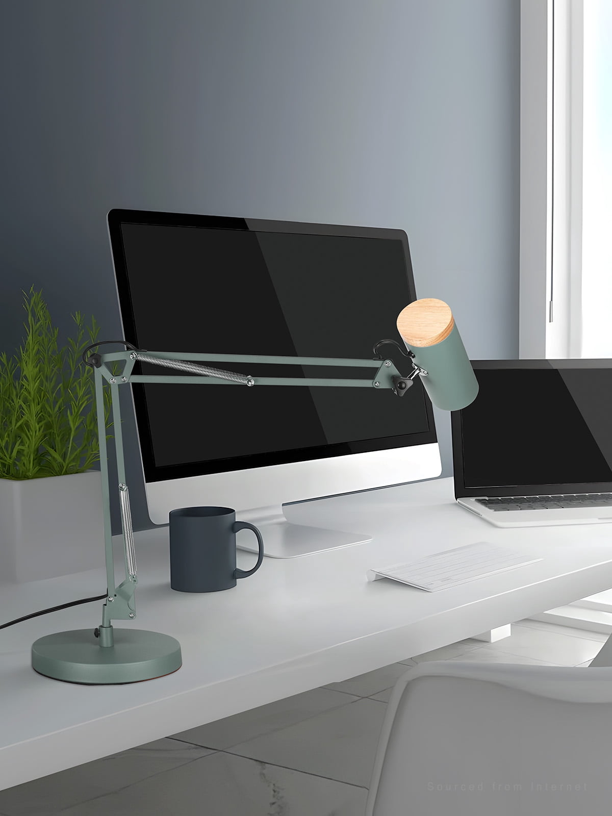 Adjustable Metal Table Lamp, Large Size Max Height 26", E26 Base, Swing ...