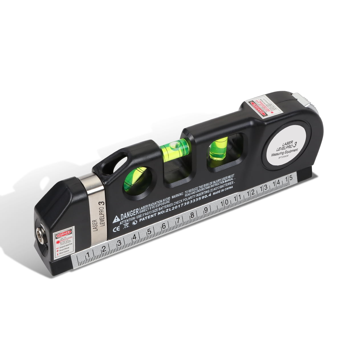 Adjustable Metric Ruler – 8 ft. Measuring Tape w/ Three Mode Laser Line ...