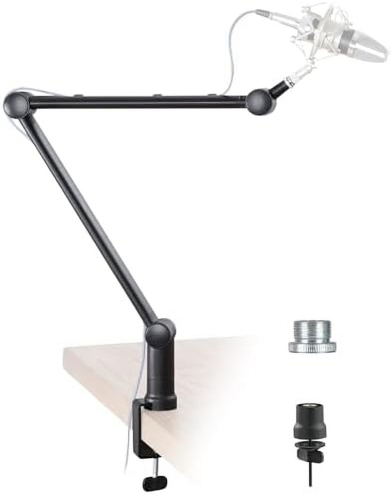 Adjustable Microphone Boom Arm - Low Profile Mic Arm Desk Mount ...