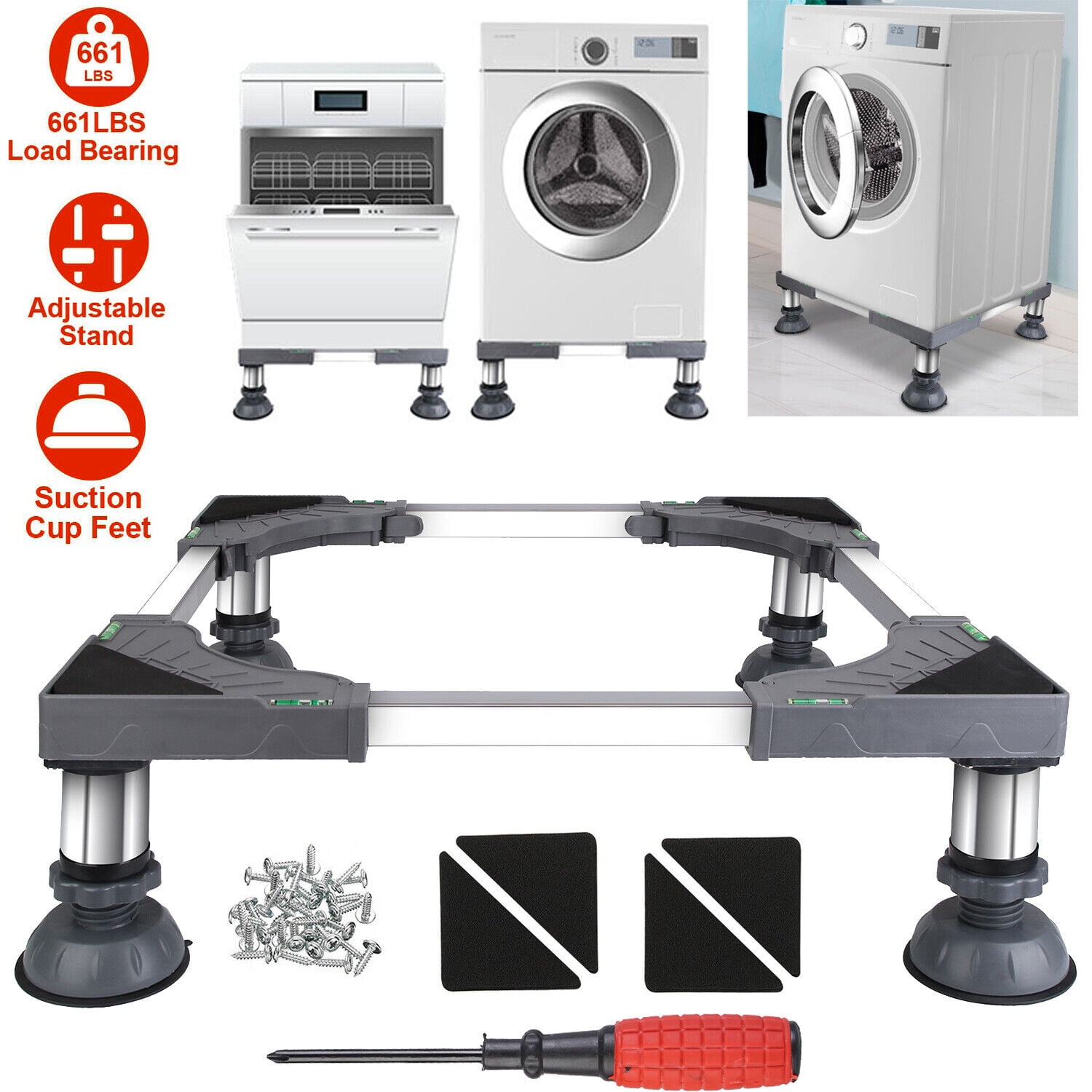 Adjustable Mini Fridge Stand for Refrigerator Washing Machine Appliance ...