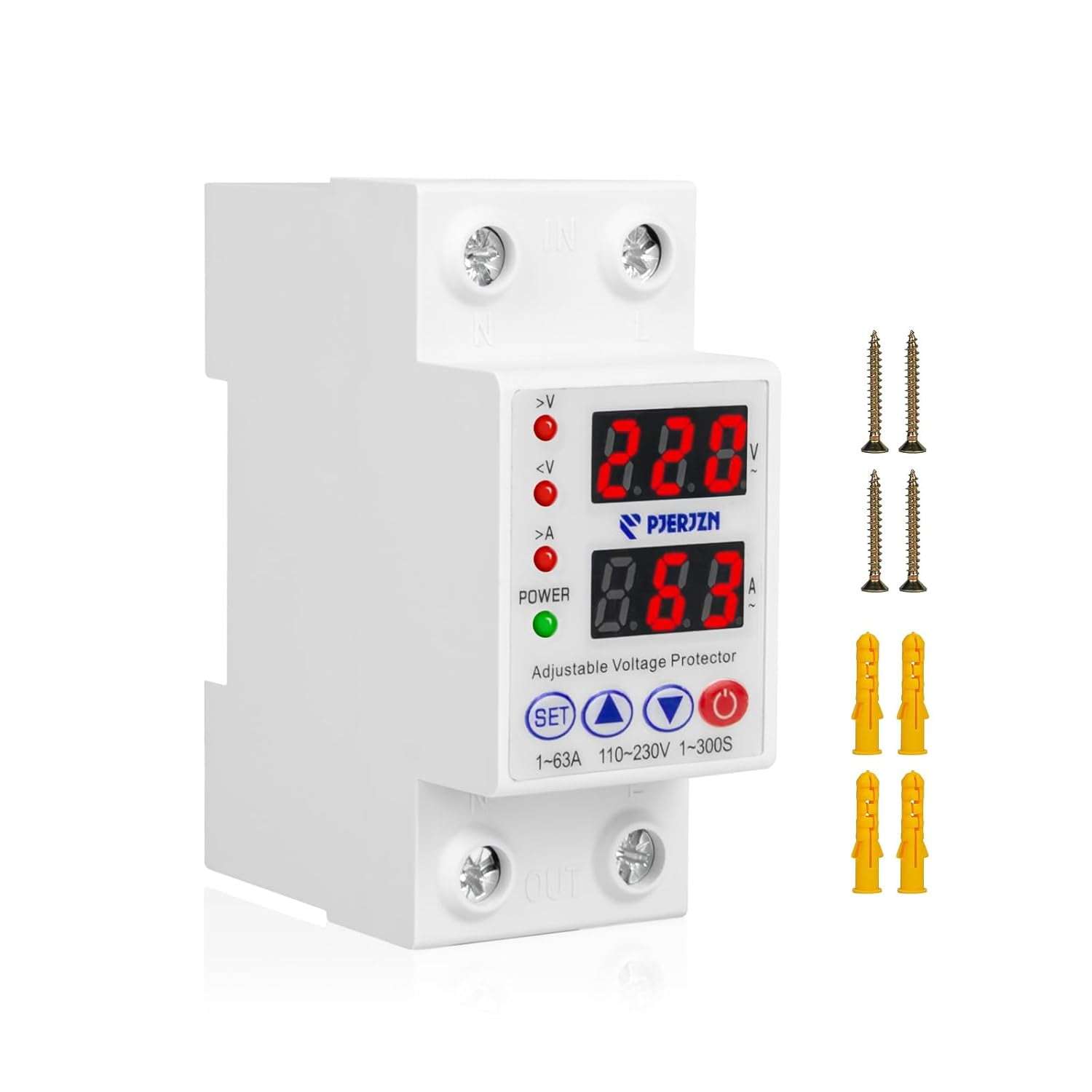 Adjustable Miniature Circuit Breaker Protection Breaker 110/230V 2P 1 ...