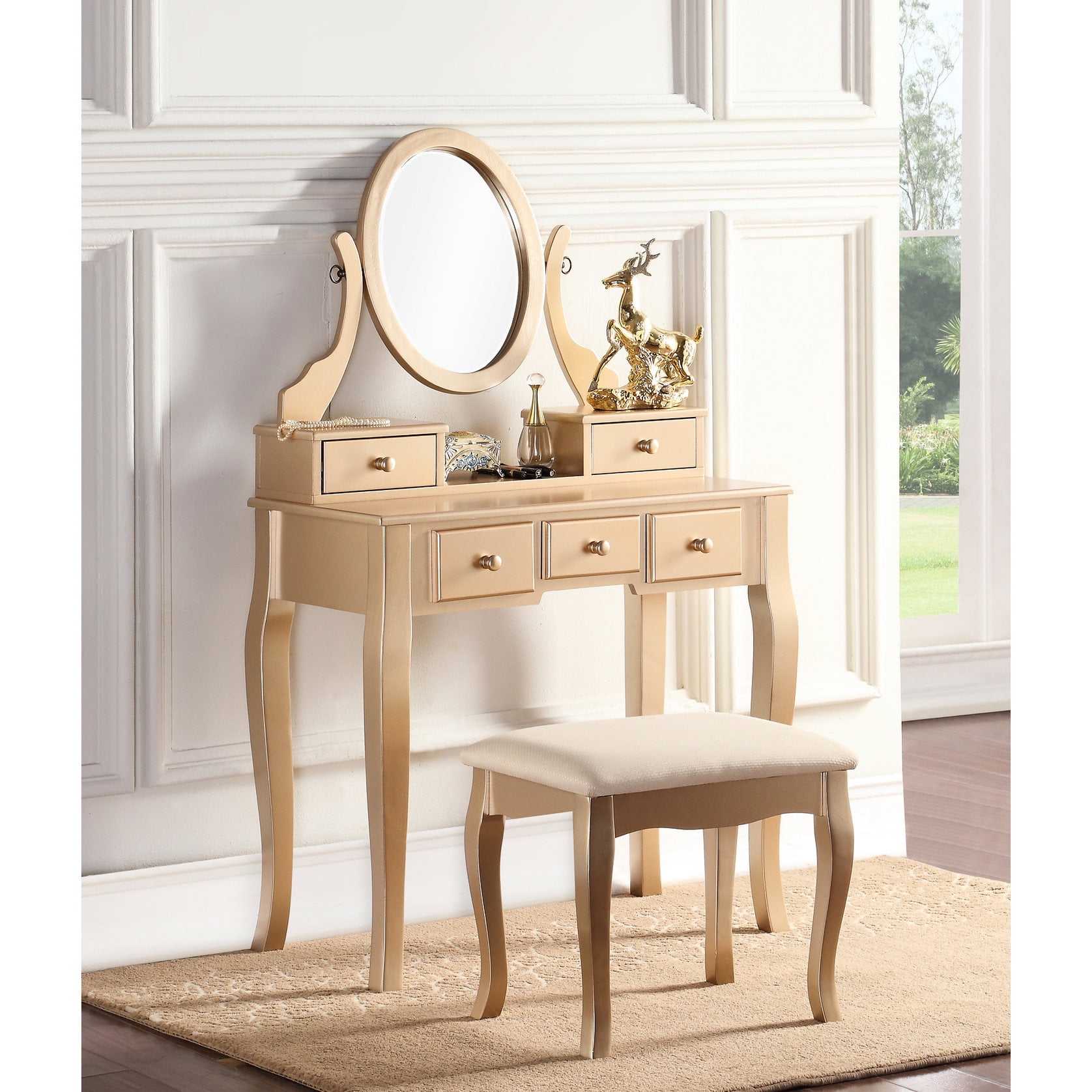 Adjustable Mirrors and Drawer Storage | Bedroom Vanity Use | Keep Your ...