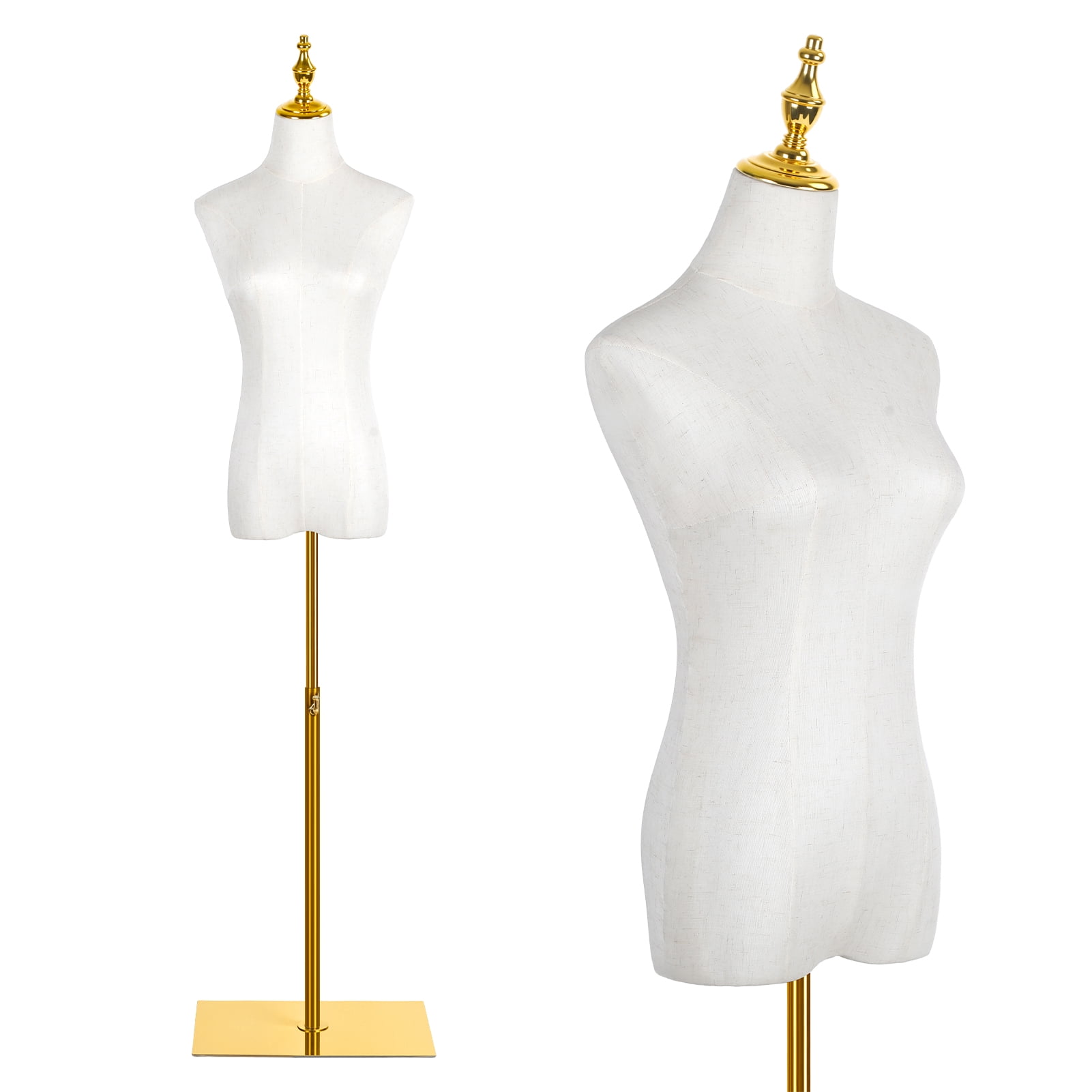 Adjustable Model Prop Display Stand, 47-75 Inch Gold Square Metal Base ...