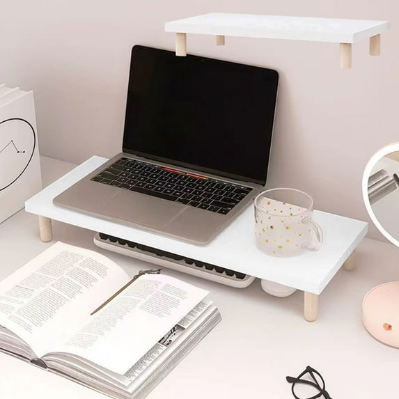 Adjustable Monitor Stand - Compact Desktop Elevation Riser for Computer ...