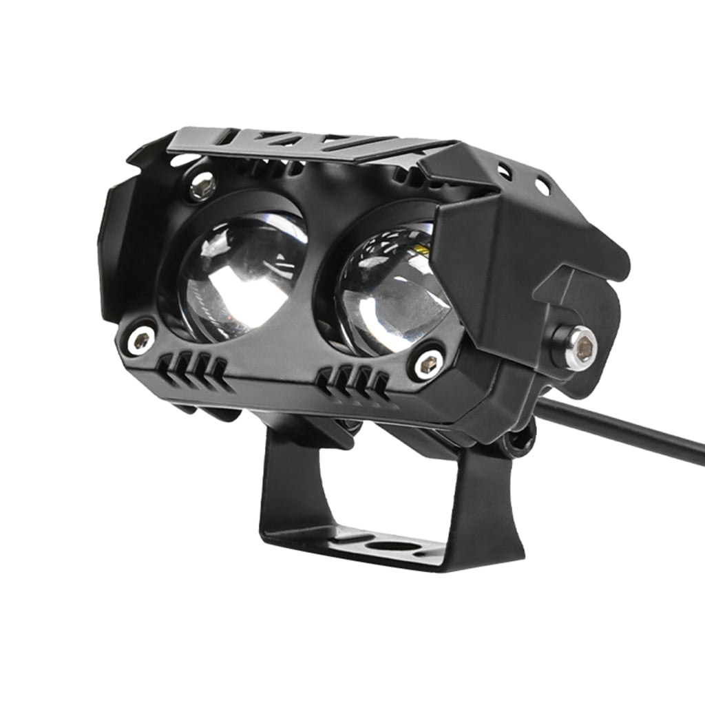 Adjustable Motorcycle Headlamp LED White Yellow Beam Anti Shock ...