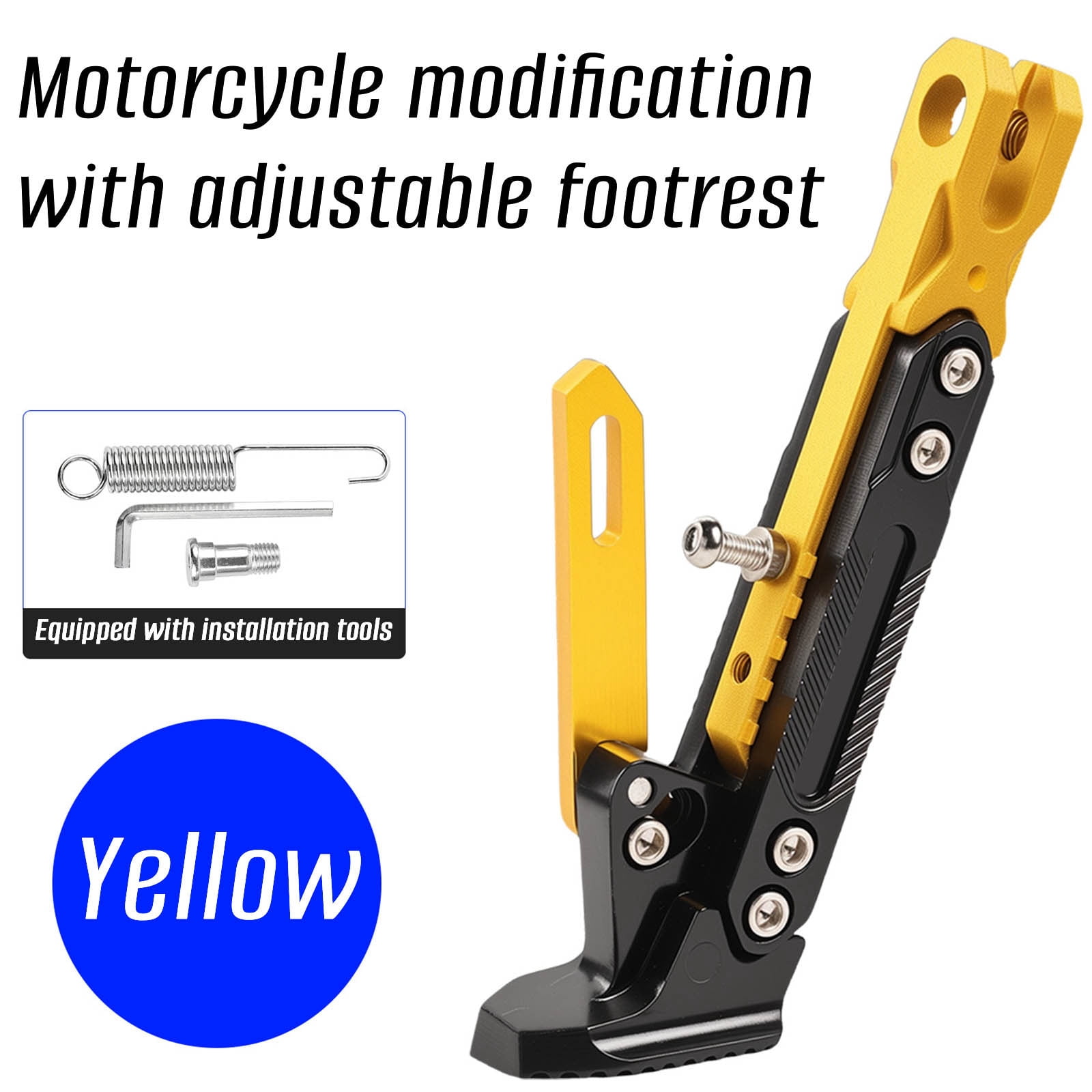Adjustable Motorcycle Kickstand, Side Support Parking Kickstand - 6 ...