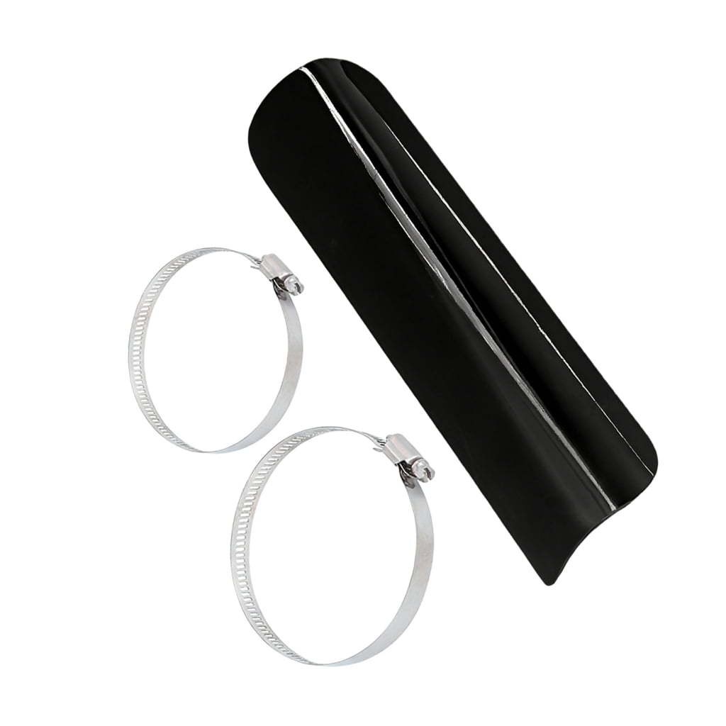 Adjustable Motorcycle Muffler Heat Barrier Stainless Steel Clamp Fits ...
