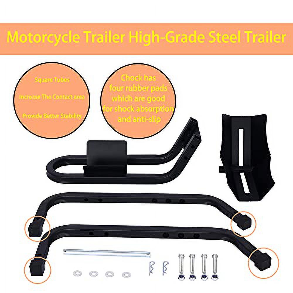 Adjustable Motorcycle Wheel Chock Stand,1200lb Capacity Heavy-Duty ...