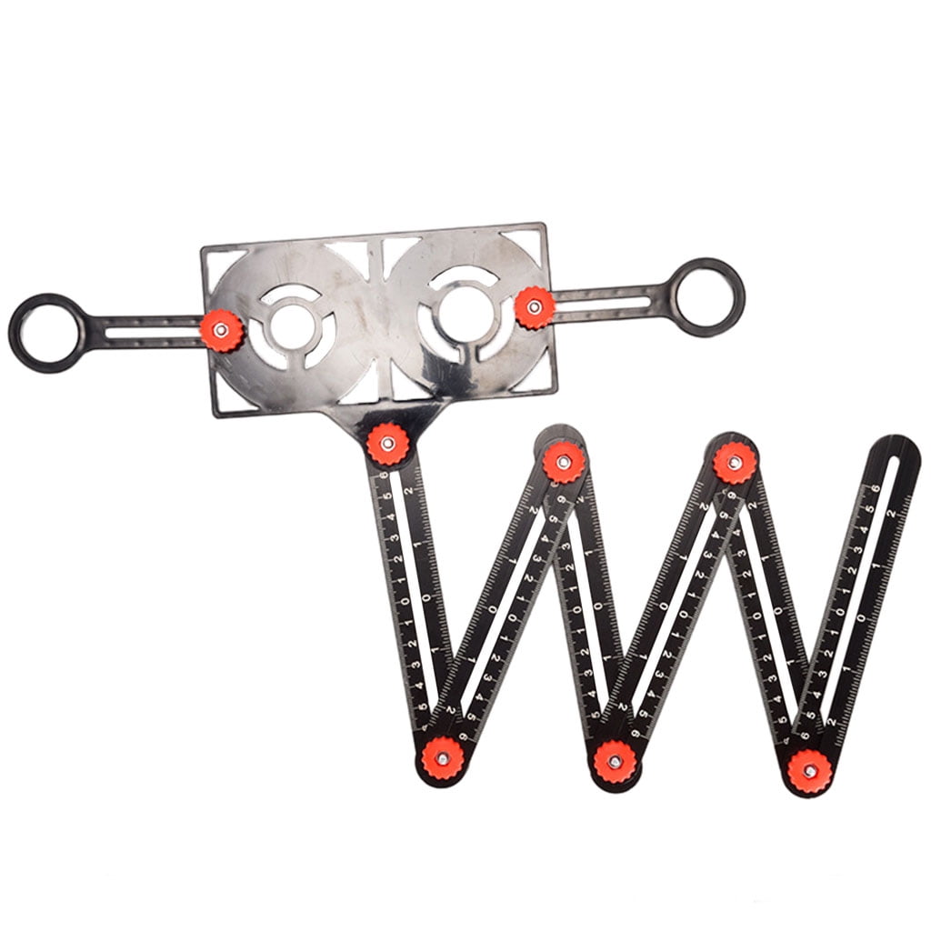 Adjustable Multi Angle Measuring Ruler Tile Tools Template Tool Folding ...