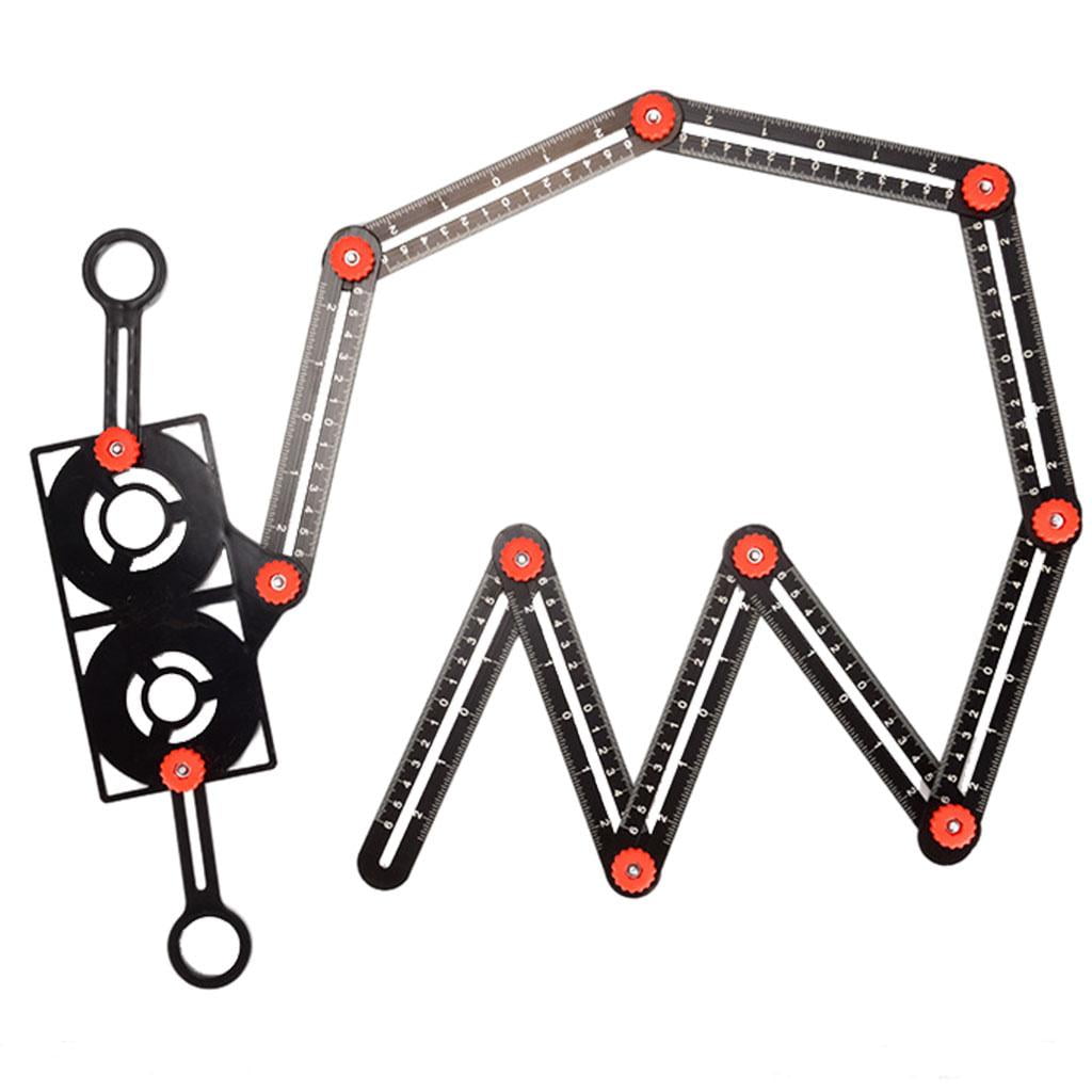 Adjustable Multi Angle Measuring Ruler Tile Tools Template Tool Folding ...