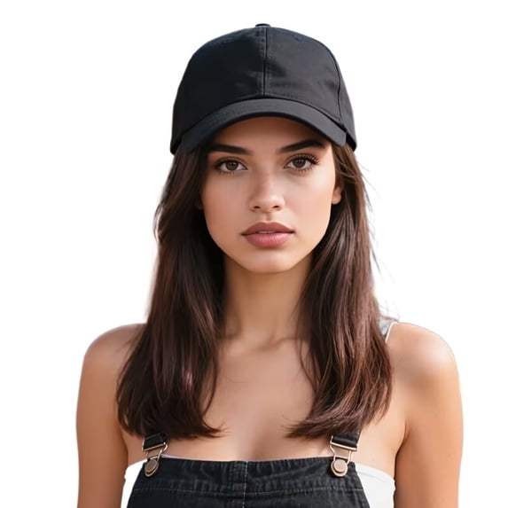 Adjustable Multifunctional Baseball Cap with Synthetic Hair Wig Perfect ...