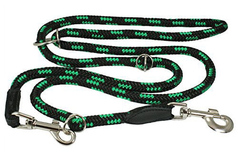Adjustable Multifunctional Rope Dog Leash 42"-70" Green/Black Large 1/2 ...