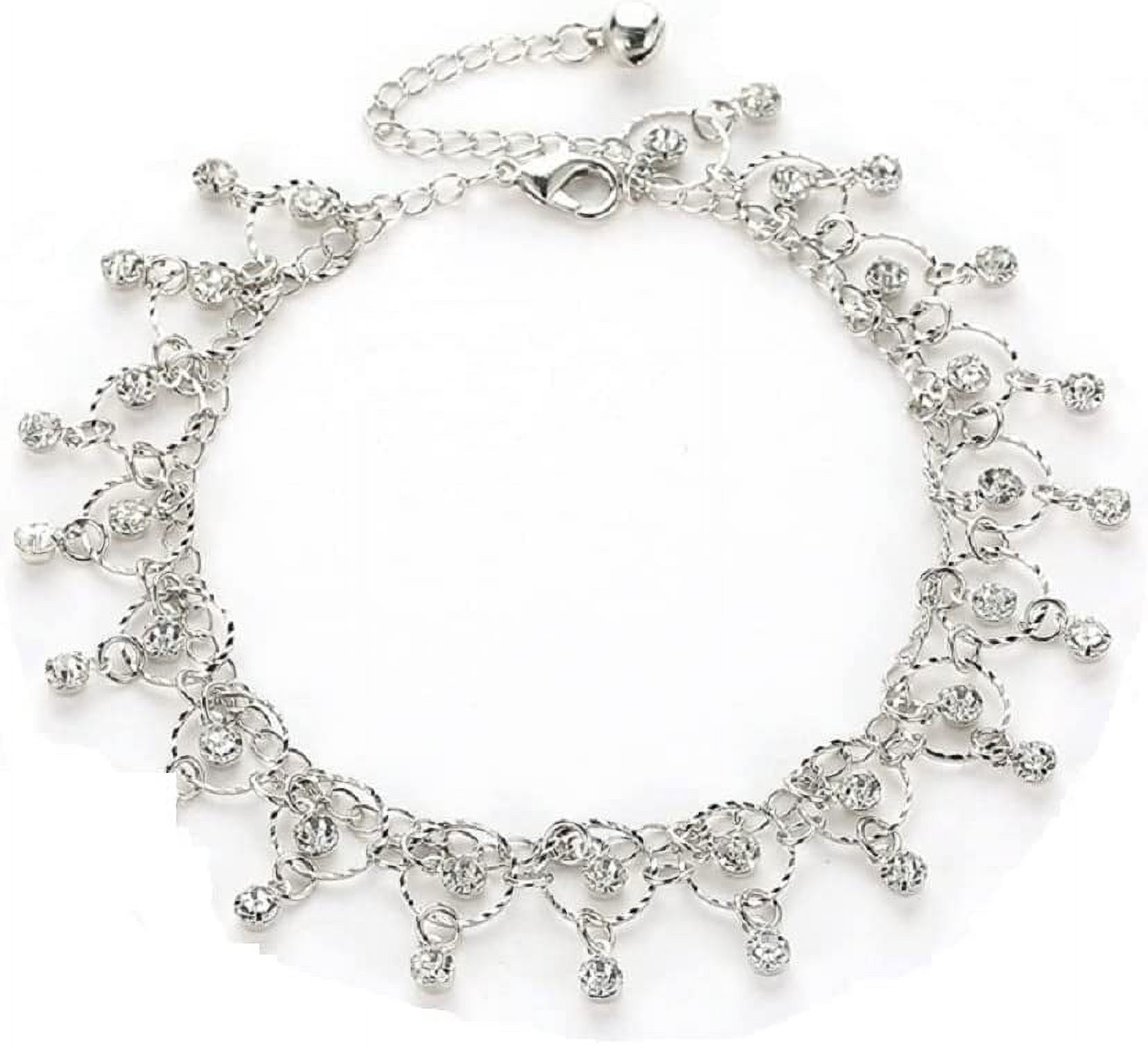 Adjustable Multiple Professional Rhinestone Jingle Bells India Yoga Dangle Charms Anklet Tassel ...