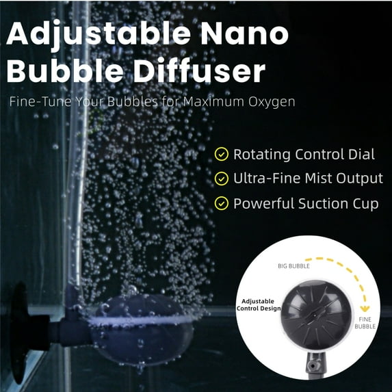 Adjustable Nano Bubble Diffuser with Rotation Control, Fine Bubble Air ...