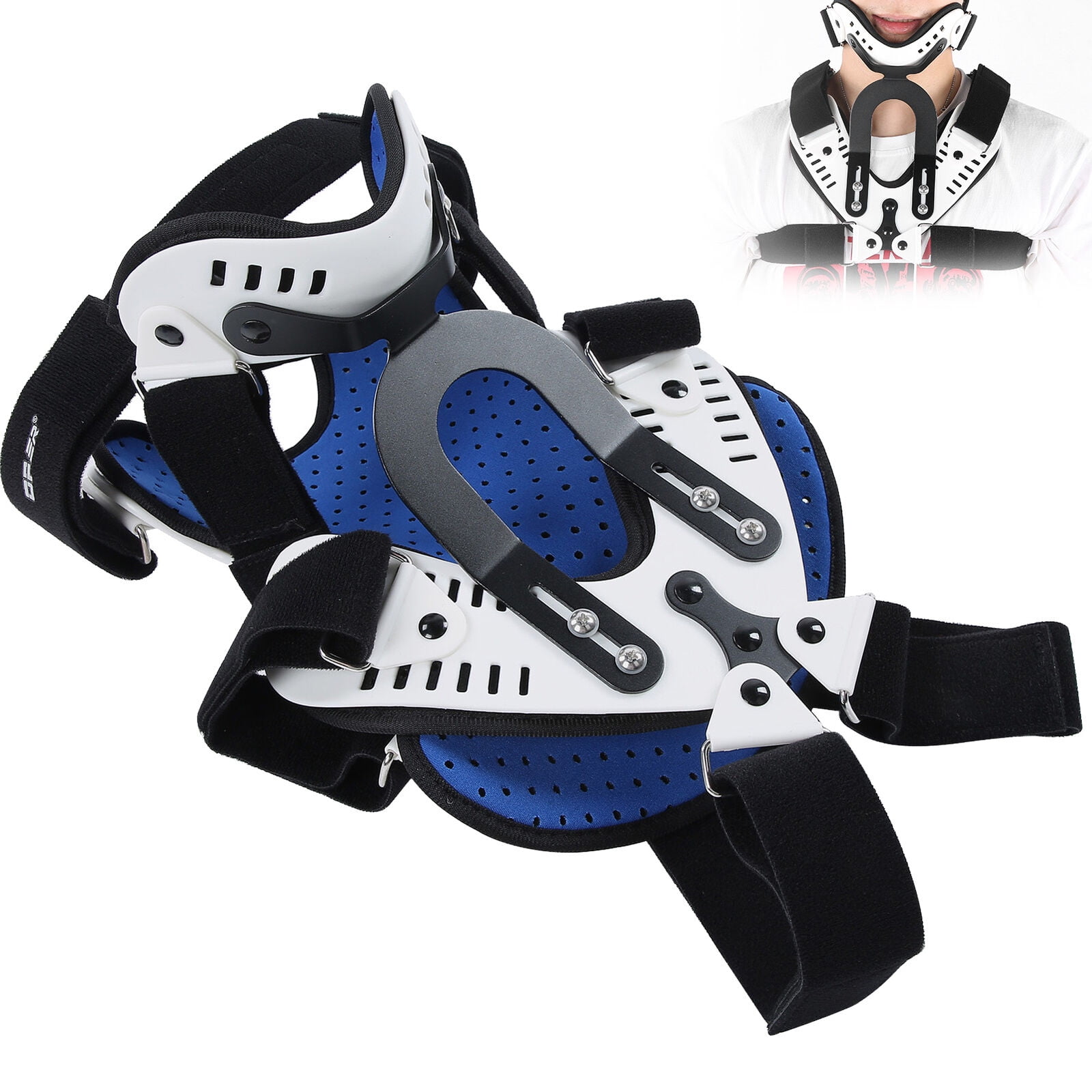 Adjustable Neck Chest Cervical Thoracic Head Orthosis Support Brace ...