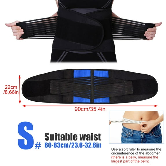 Adjustable Neoprene Double Pull Lumbar Support Lower Brace Pain Relief ...